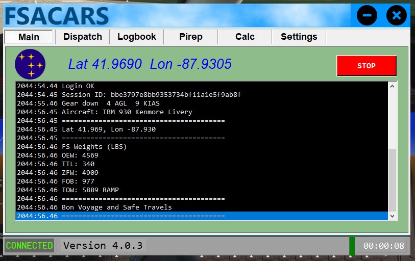 FSACARS - Free, easy-to-use acars for virtual airlines